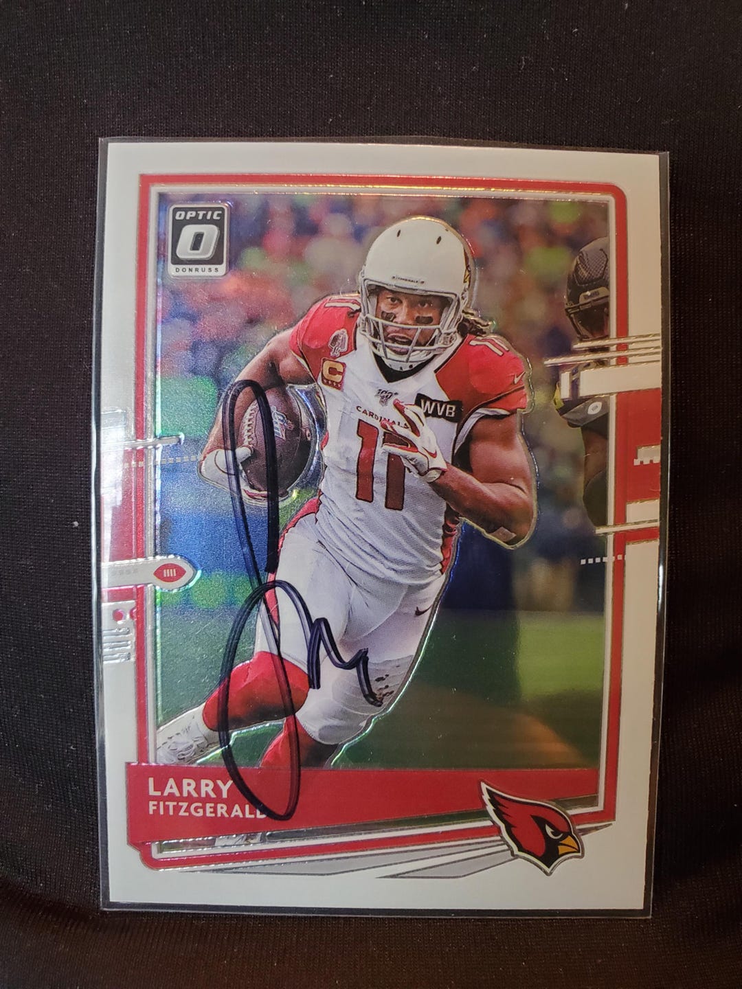 Larry Fitzgerald Authentic Hand Signed Football Card Autographed HOF ...