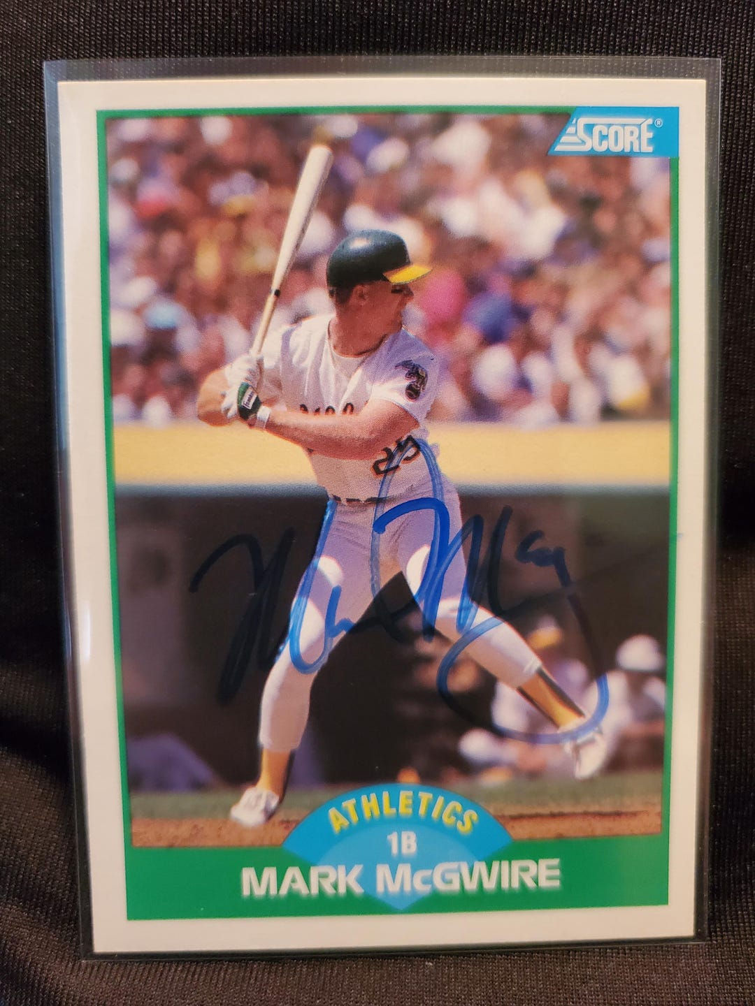 Mark Mcgwire Hand Signed 1989 Score Card Autographed HOF Oakland ...