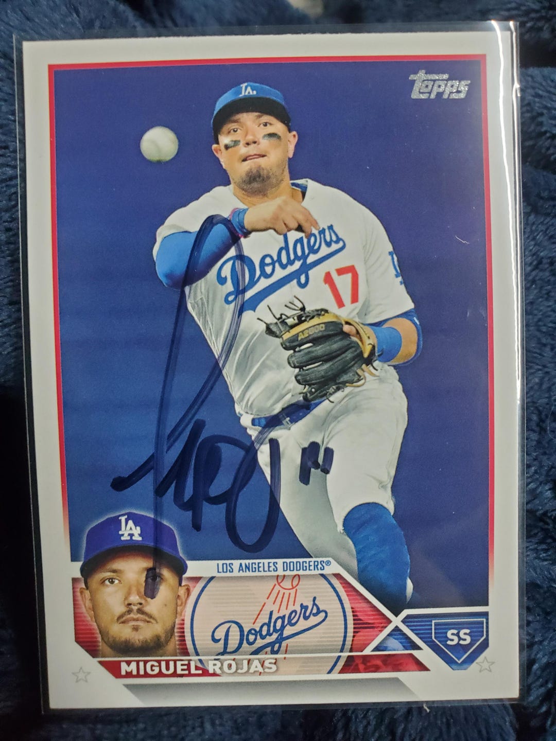 Miguel Rojas Authentic Hand Signed 2023 Topps Baseball Card Autographed ...