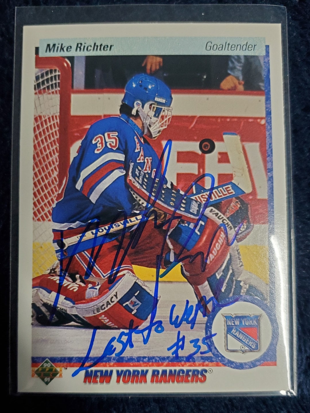 Mike Richter Authentic Hand Signed 1990 Upper Deck Hockey Card - Etsy
