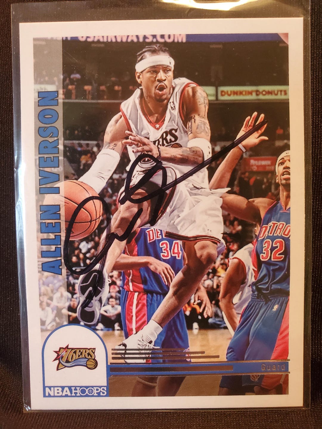 Allen Iverson Authentic Hand Signed 2022 Hoops Basketball Card ...