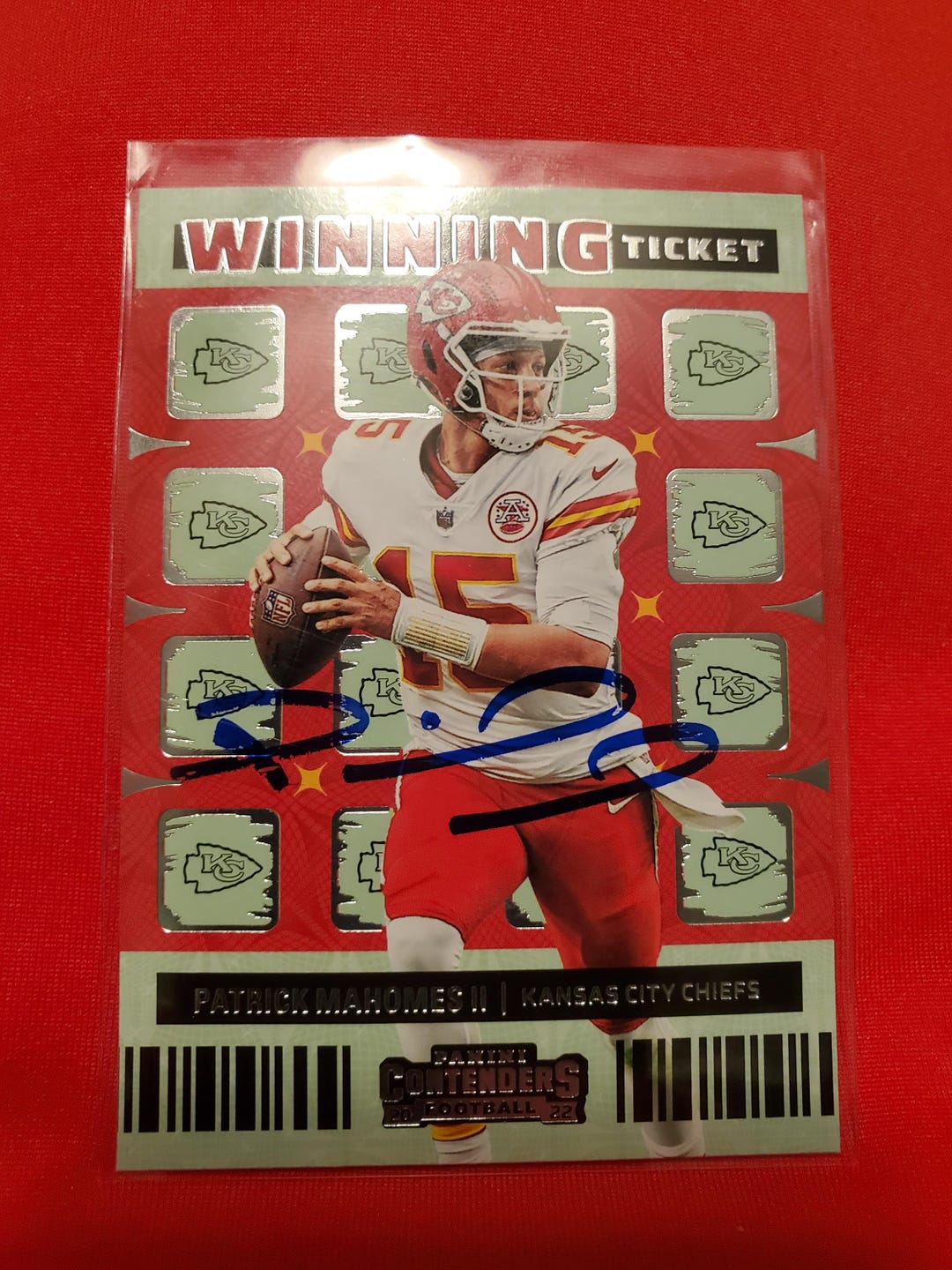 Patrick Mahomes Authentic Hand Signed Panini Card Autographed Future ...