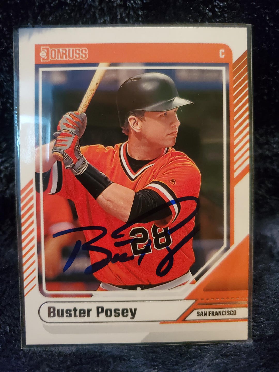Buster Posey Authentic Hand Signed Donruss Baseball Card San Francisco ...