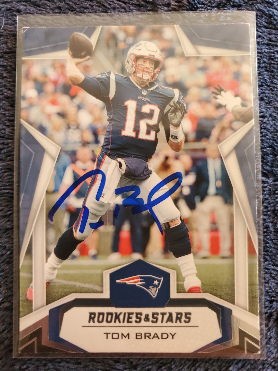 Tom Brady Authentic Hand Signed 2019 Rookies & Stars Football Card ...