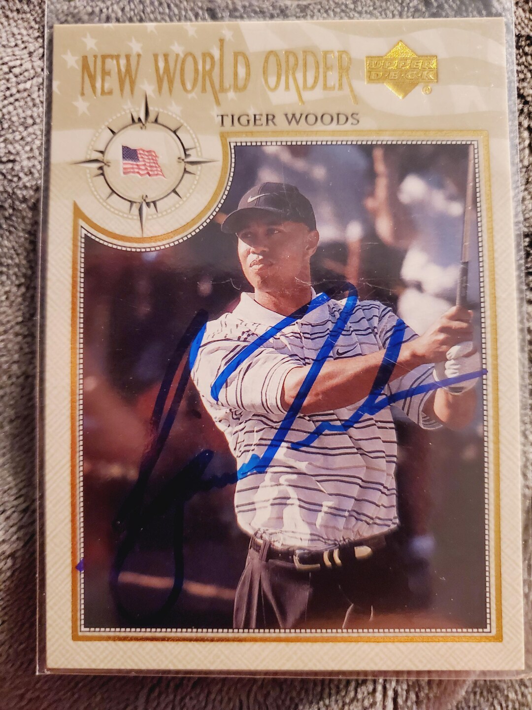 Tiger Woods Authentic Hand Signed Upper Deck Card Autographed PGA Tour ...