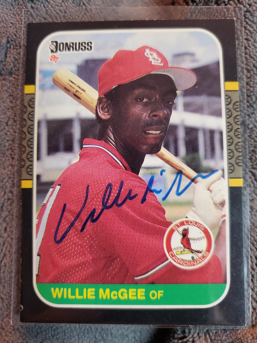 Willie Mcgee Authentic Hand Signed 1987 Donruss Baseball Card ...