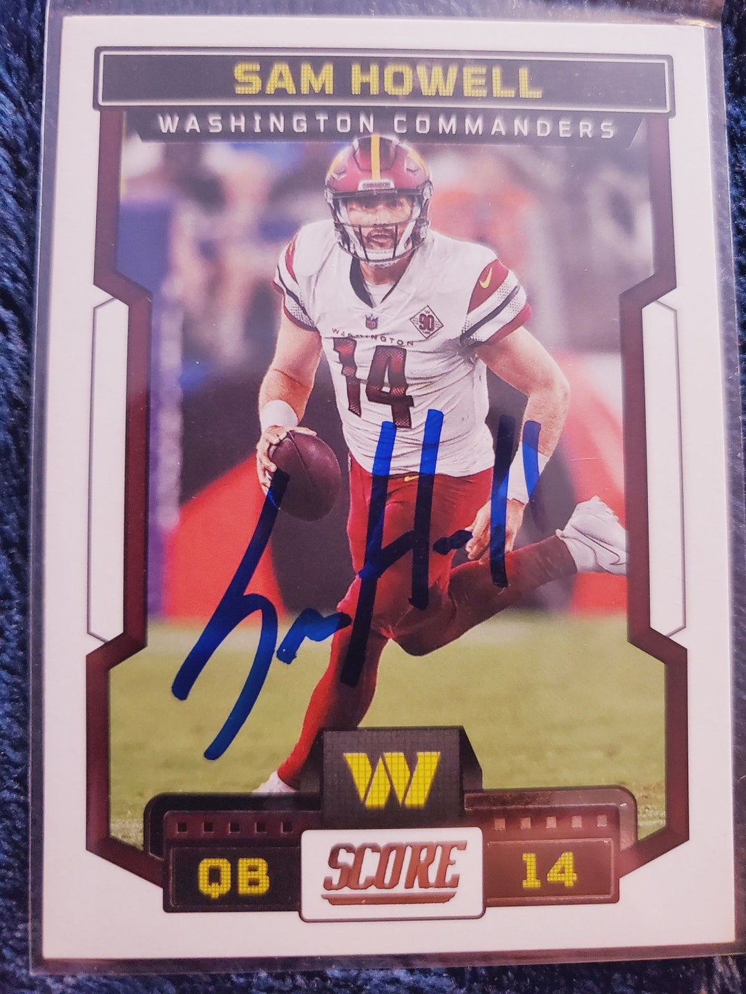 Sam Howell Authentic Hand Signed Washington Commanders 2022 Panini ...
