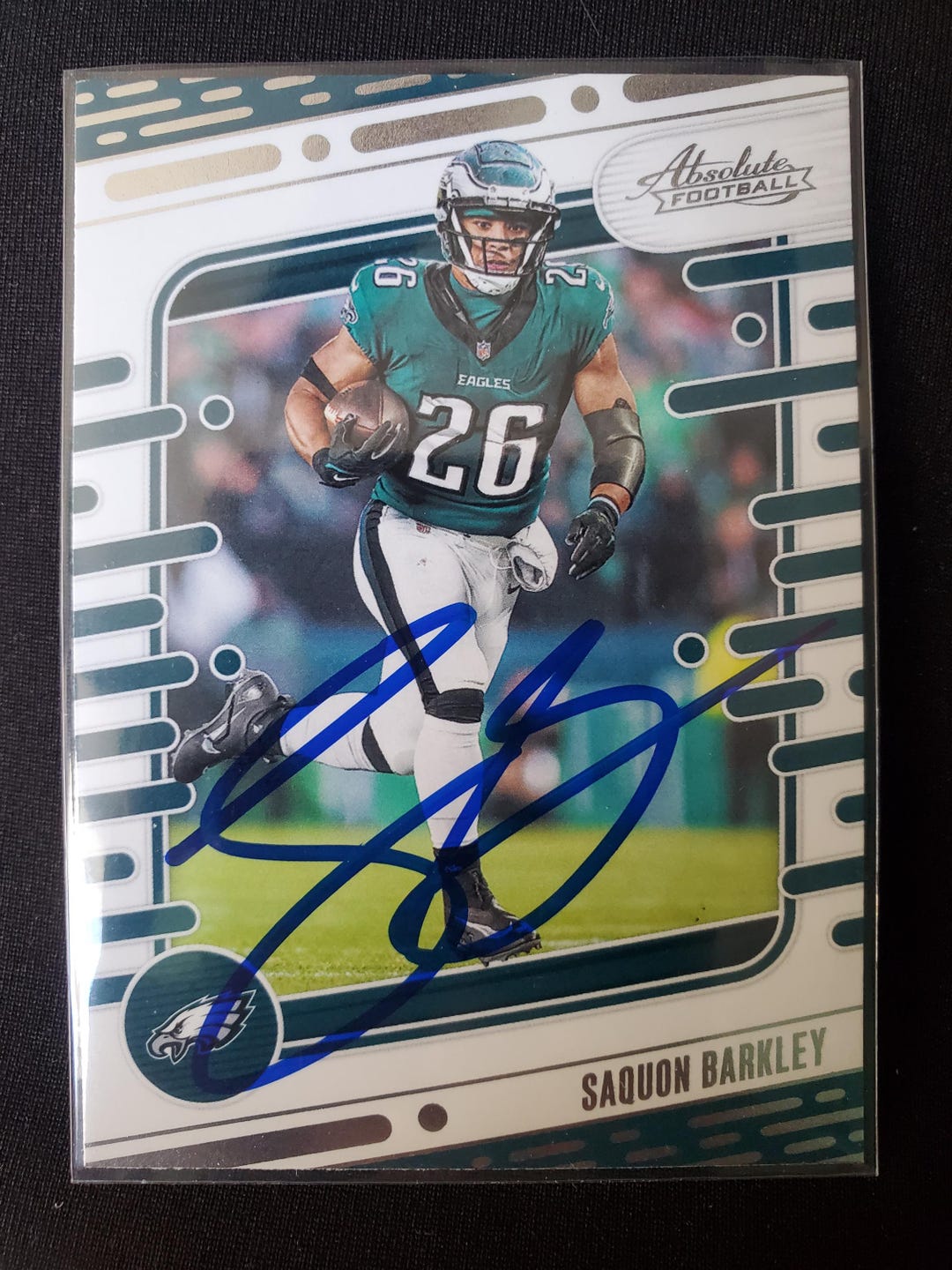 Saquon Barkley Authentic Hand Signed 2024 Absolute Football Card ...