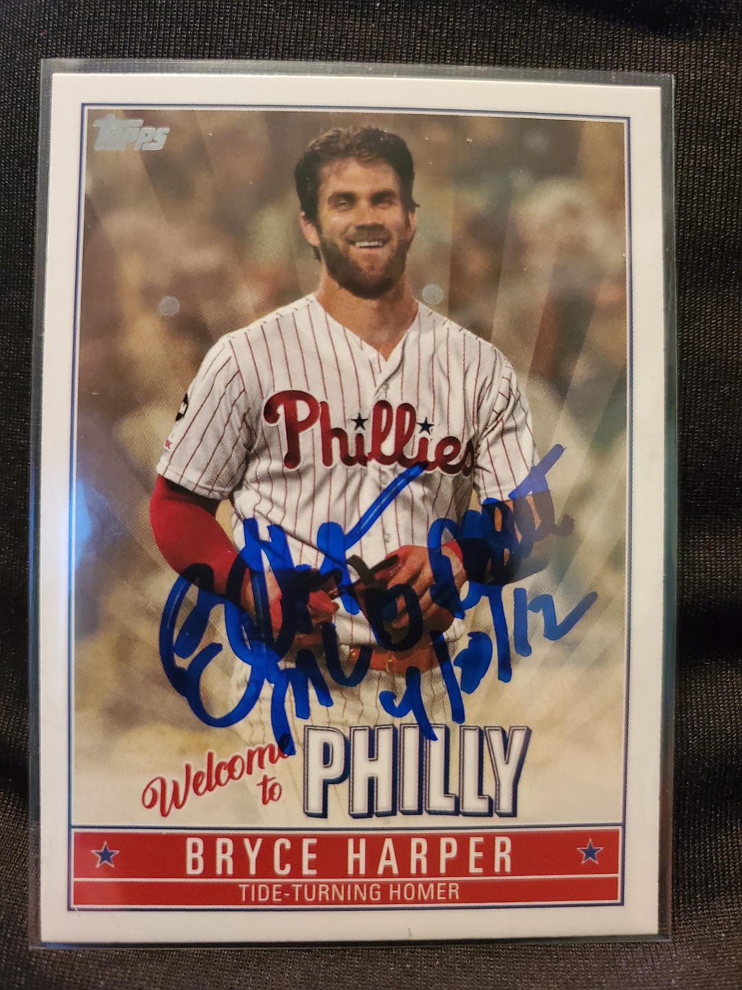 Bryce Harper Authentic Hand Signed 2019 Topps Baseball Card Autographed ...