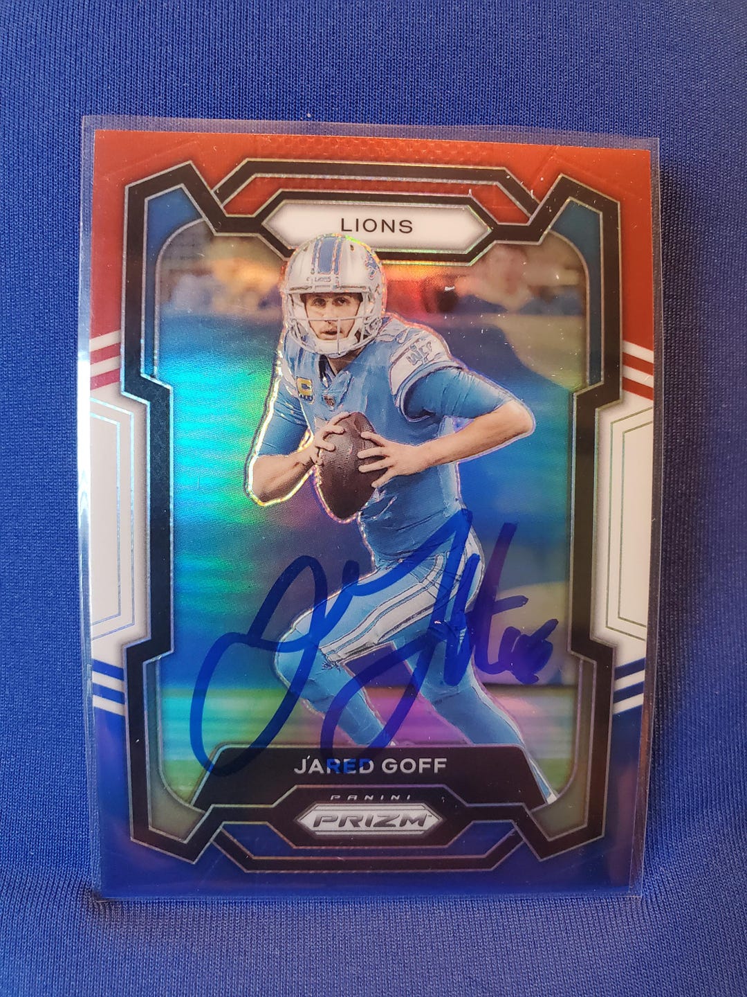 Jared Goff Authentic Signed 2023 Panini Card Autographed Football Card ...