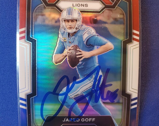 Jared Goff Authentic Signed 2023 Panini Card Autographed Football Card ...