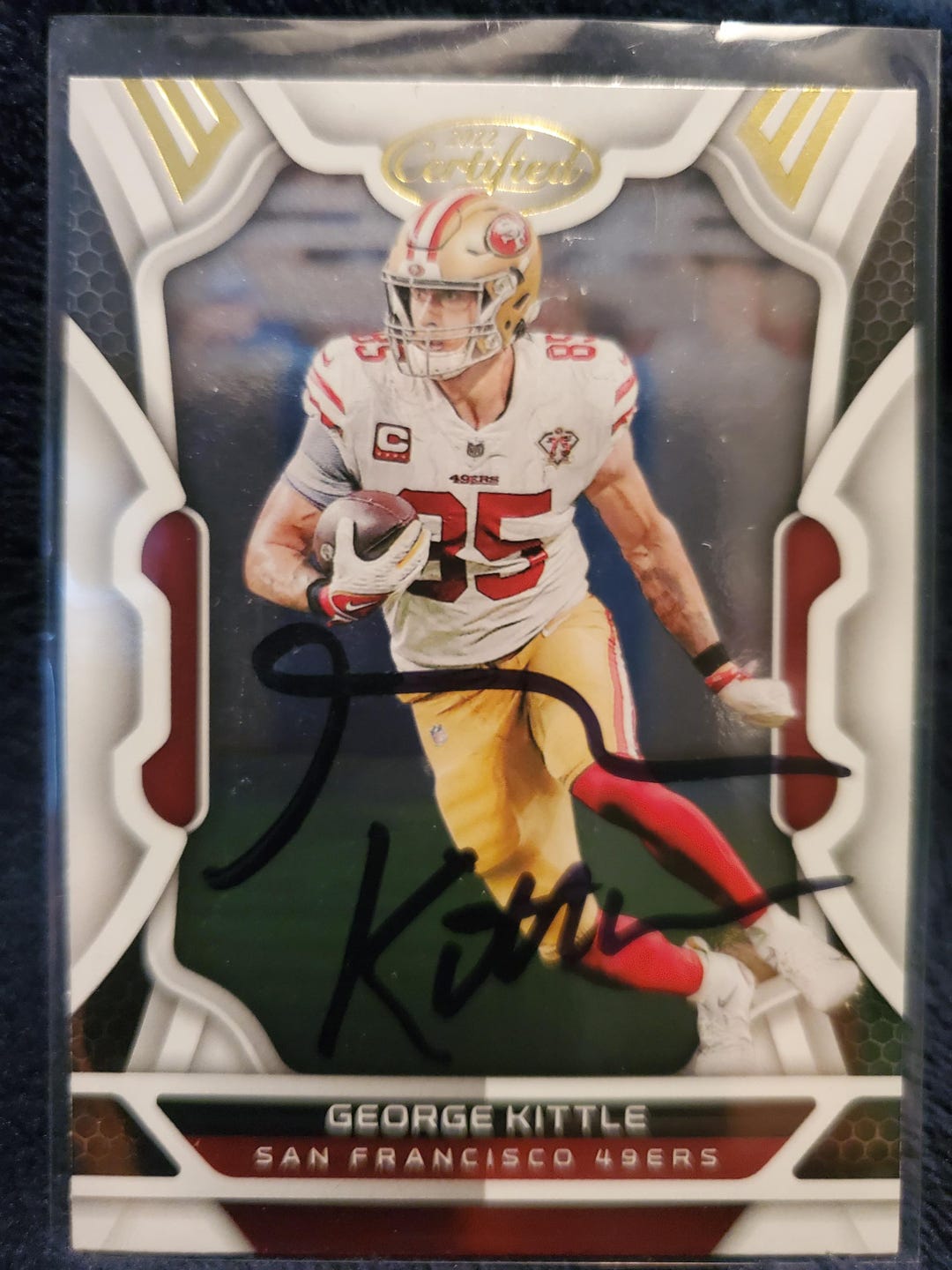 George Kittle Authentic Hand Signed Panini Football Card Autographed ...