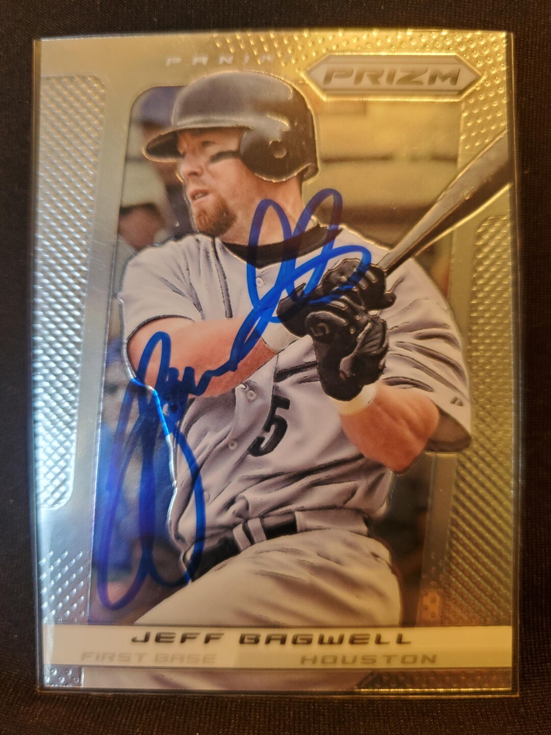 Jeff Bagwell Authentic Hand Signed 2013 Prizm Baseball Card Autographed ...