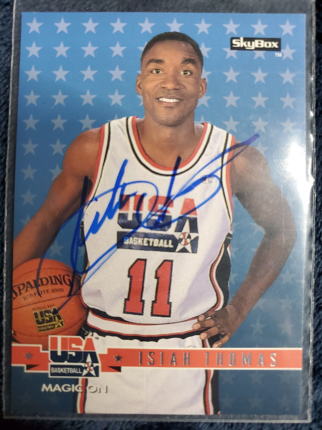Isiah Thomas Authentic Hand Signed 1994 Skybox Basketball Card ...