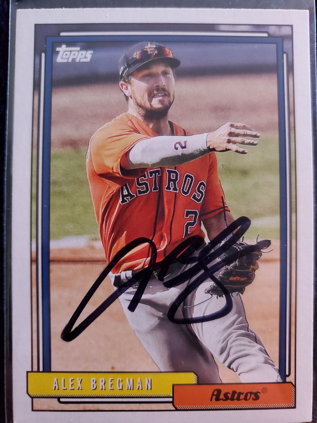 Alex Bergman Authentic Hand Signed 2021 Topps Baseball Card Autographed ...