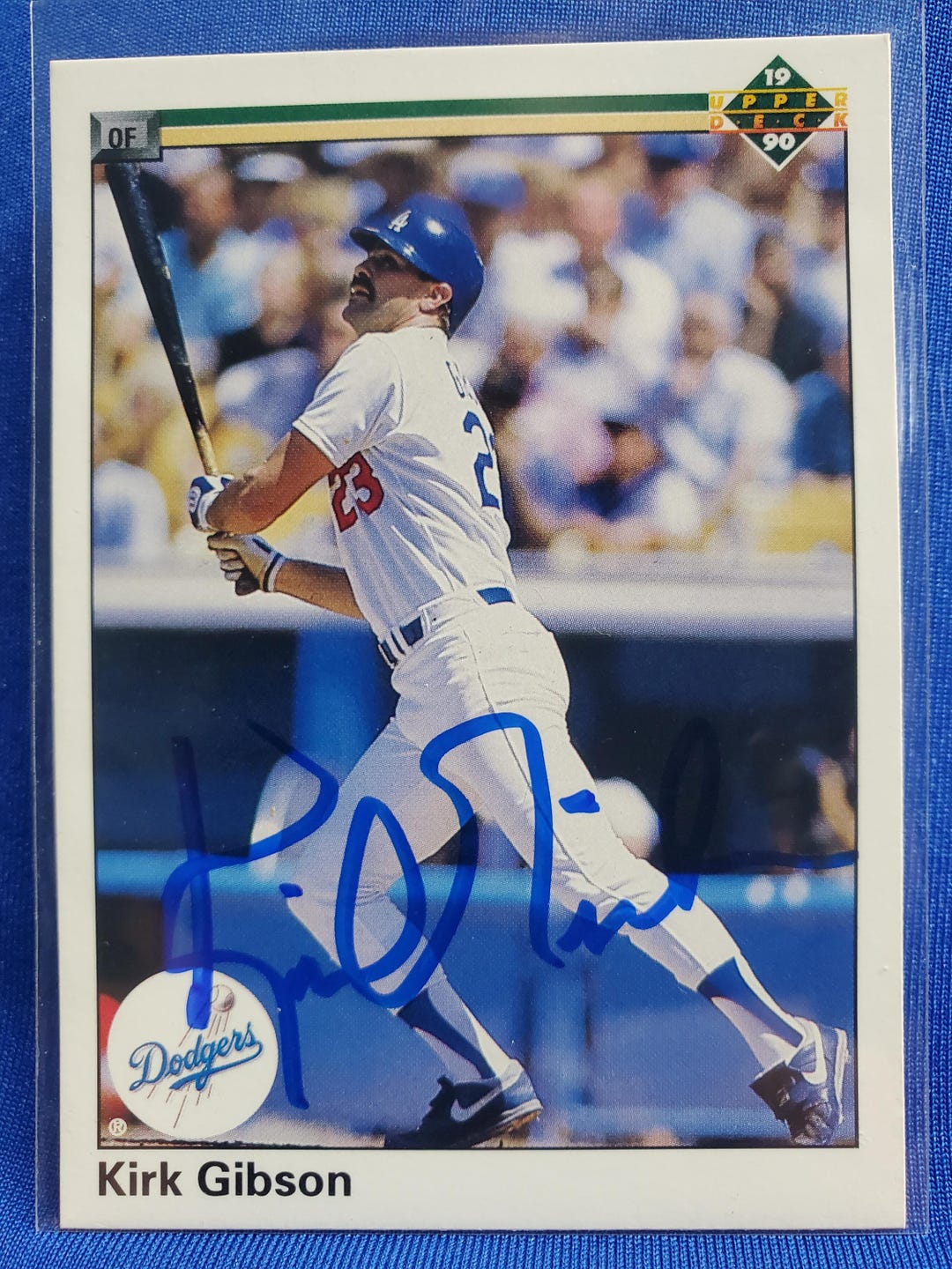 Kirk Gibson Authentic Hand Signed 1990 Upper Deck Baseball Card ...