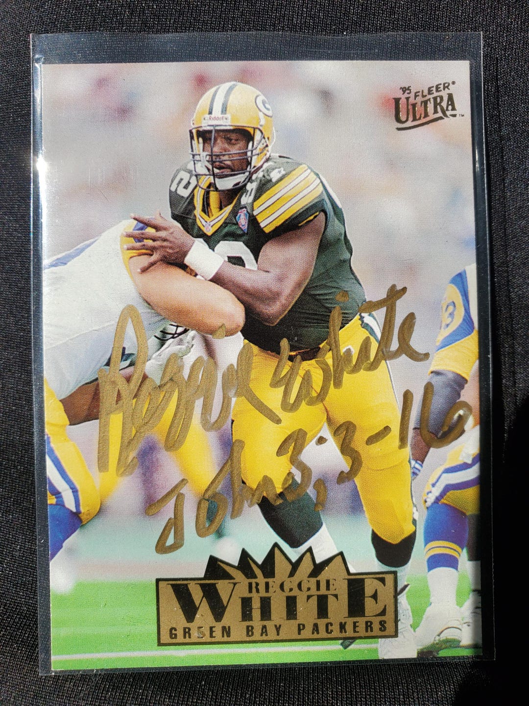 Reggie White Authentic Hand Signed 1995 Fleer Card Autographed HOF ...