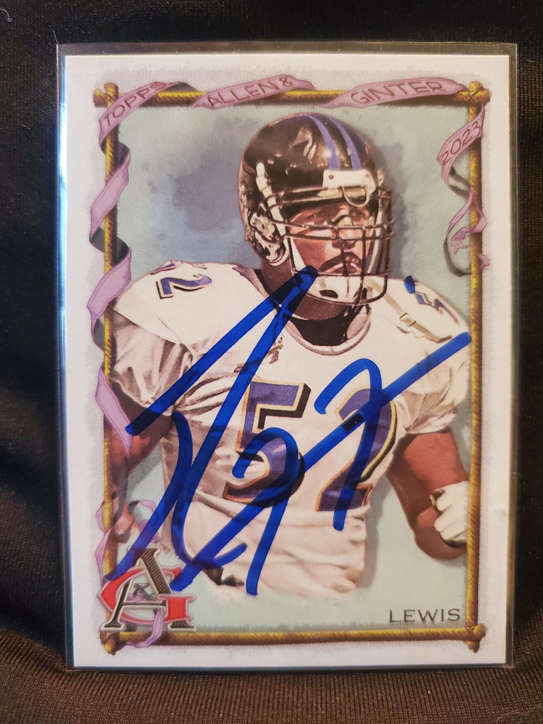 Ray Lewis Authentic Hand Signed Topps Football Card Autographed HOF ...
