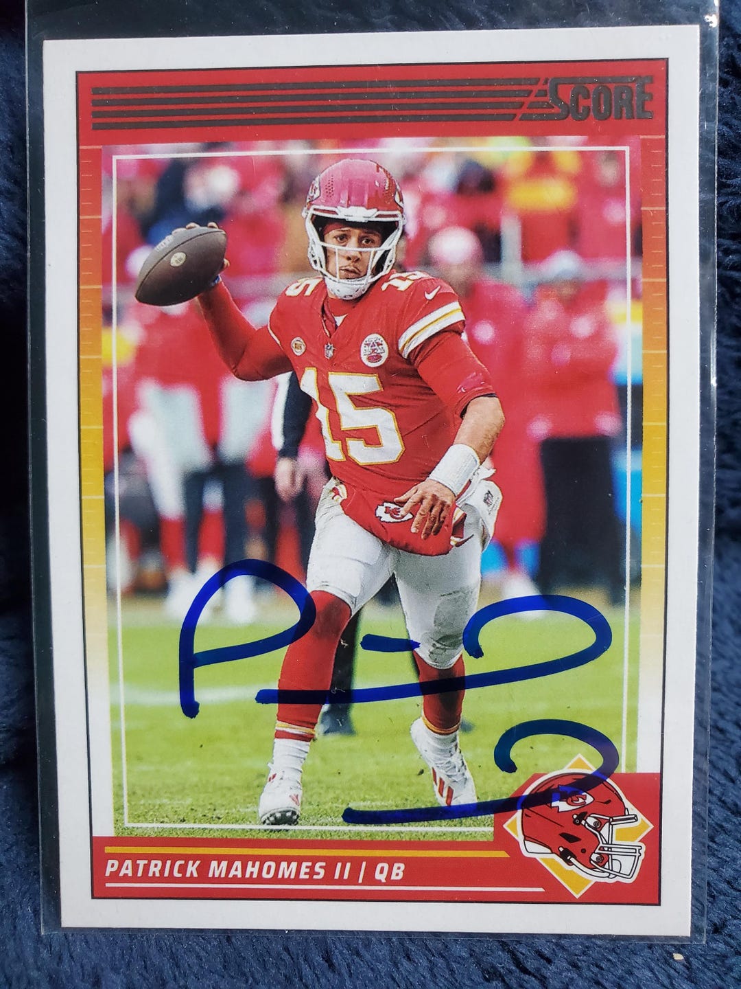 Patrick Mahomes Authentic Hand Signed Panini Score Card Autographed ...