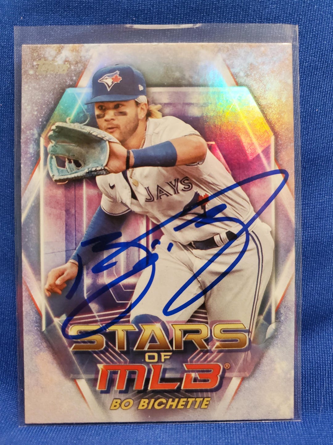 Bo Bichette Authentic Hand Signed Topps Baseball Card Autographed ...