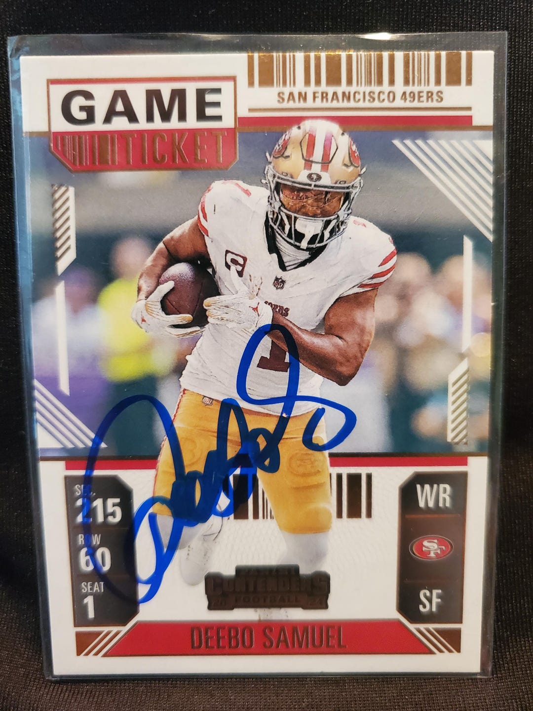 Deebo Samuel Authentic Hand Signed Panini Football Card Autographed ...