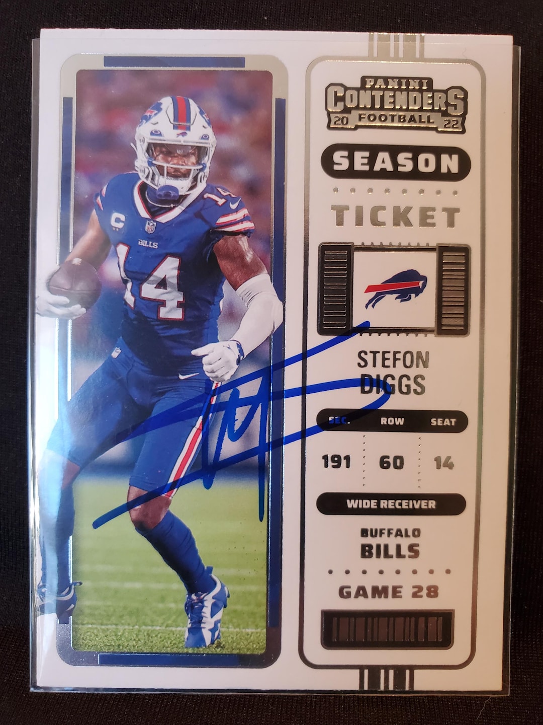 Stefon Diggs Authentic Hand Signed Panini Card Buffalo Bills ...