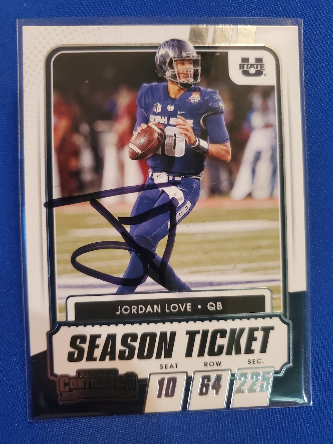Jordan Love Authentic Hand Signed 2021 Rookie Football Card Autographed ...