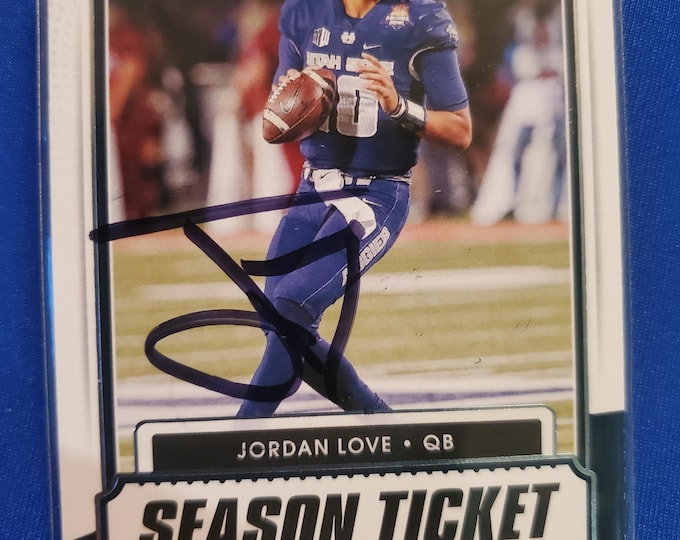 Jordan Love Authentic Hand Signed 2021 Rookie Football Card Autographed ...