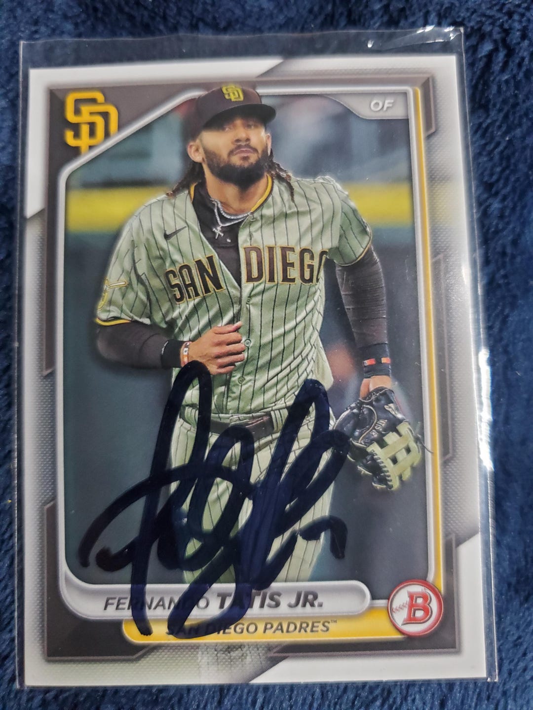 Fernando Tatis Jr Authentic Hand Signed Topps Baseball Card Autographed ...