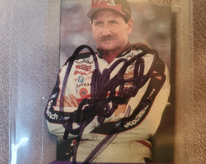 Dale Earnhardt Authentic Hand Signed 1996 Classic Racing Card Hall of ...
