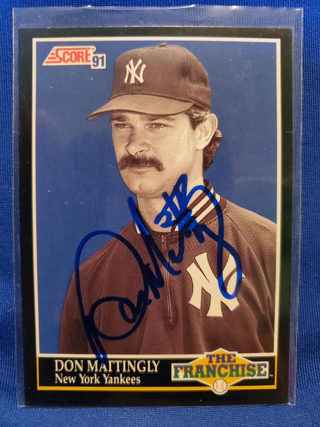 Don Mattingly "donnie Baseball" Authentic Hand Signed 1991 Score ...