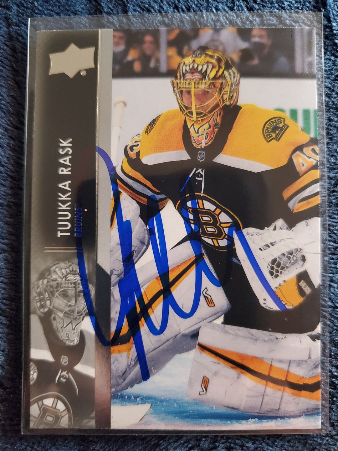 Tuukka Rask Authentic Hand Signed 2021 Upper Deck Card Autographed Auto ...