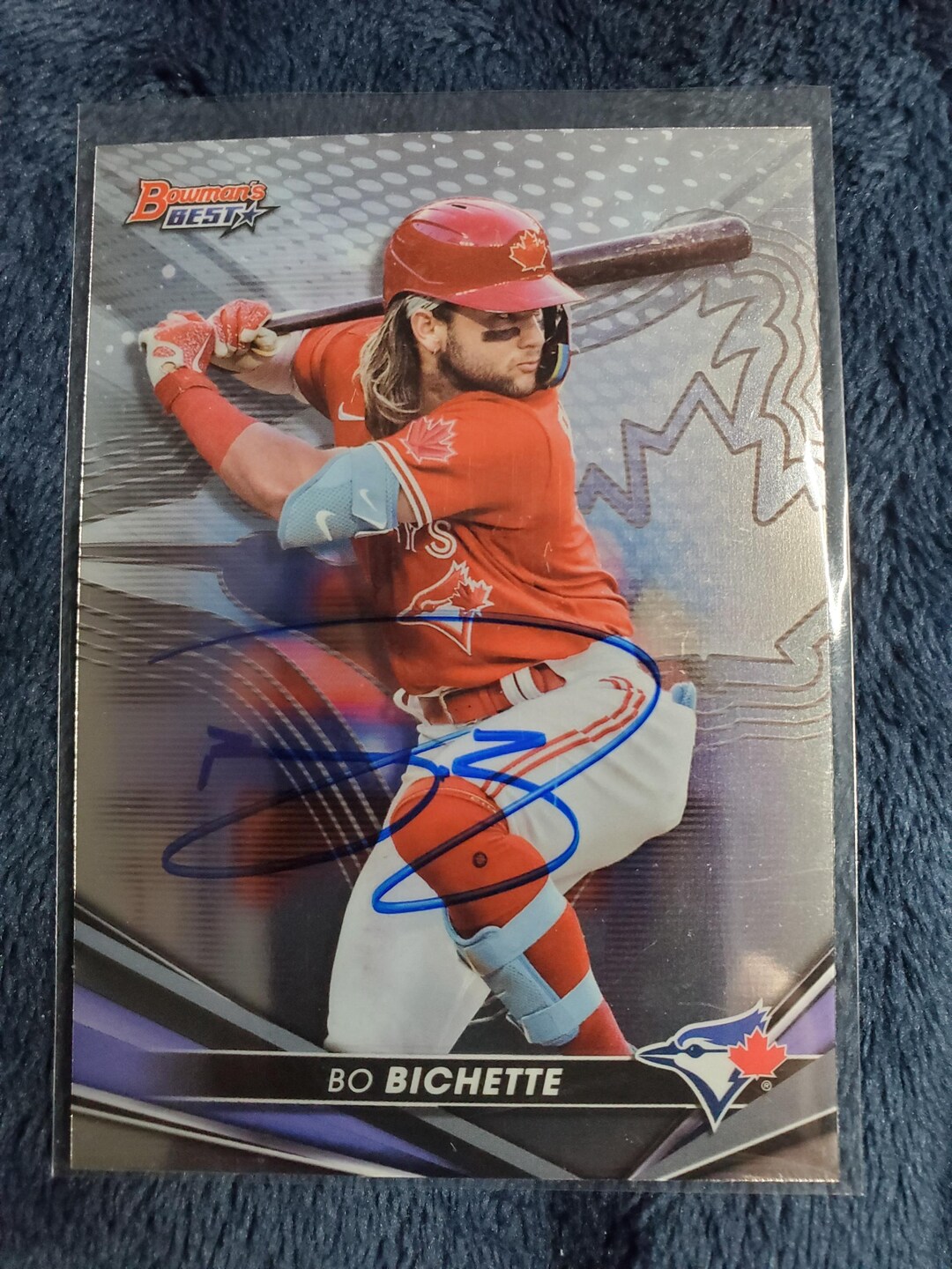 Bo Bichette Authentic Hand Signed 2022 Bowmans Best Refractor Baseball ...