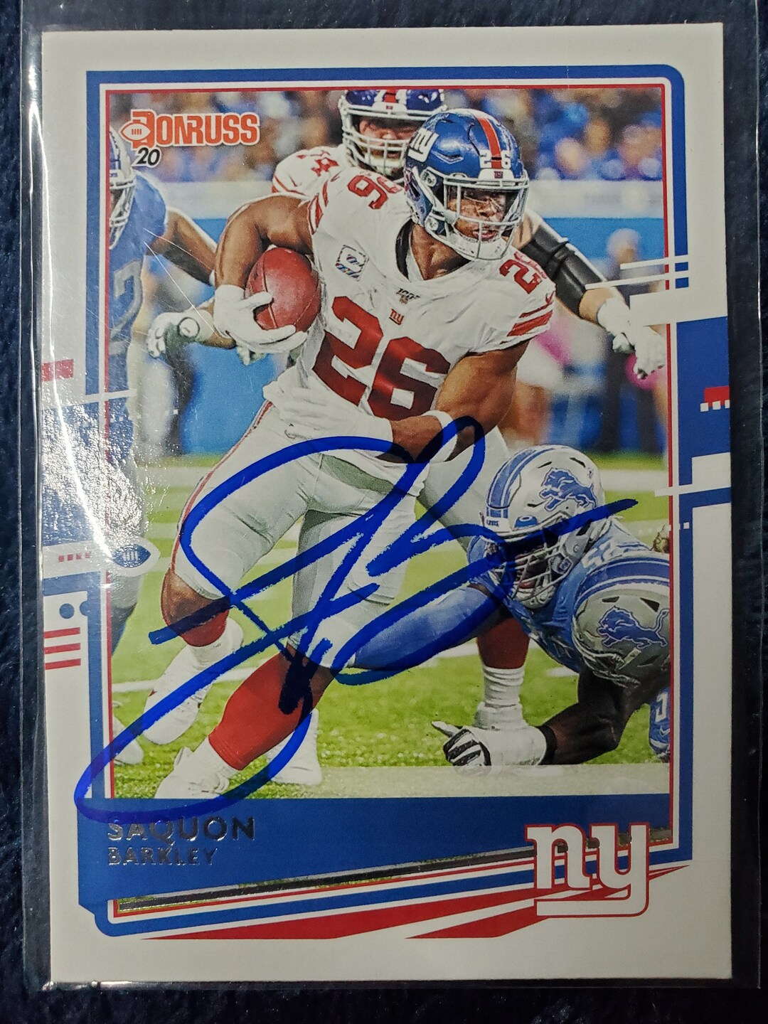 Shaquon Barkley Authentic Hand Signed 2020 Donruss Football Card New ...