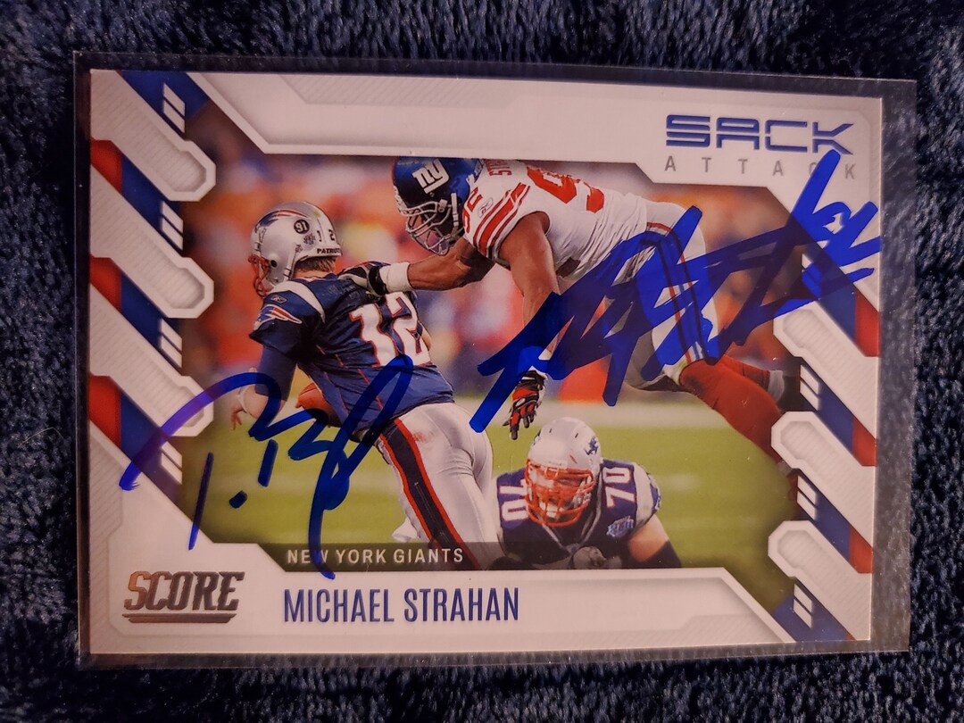 Tom Brady & Michael Strahan Authentic Hand Signed Football - Etsy