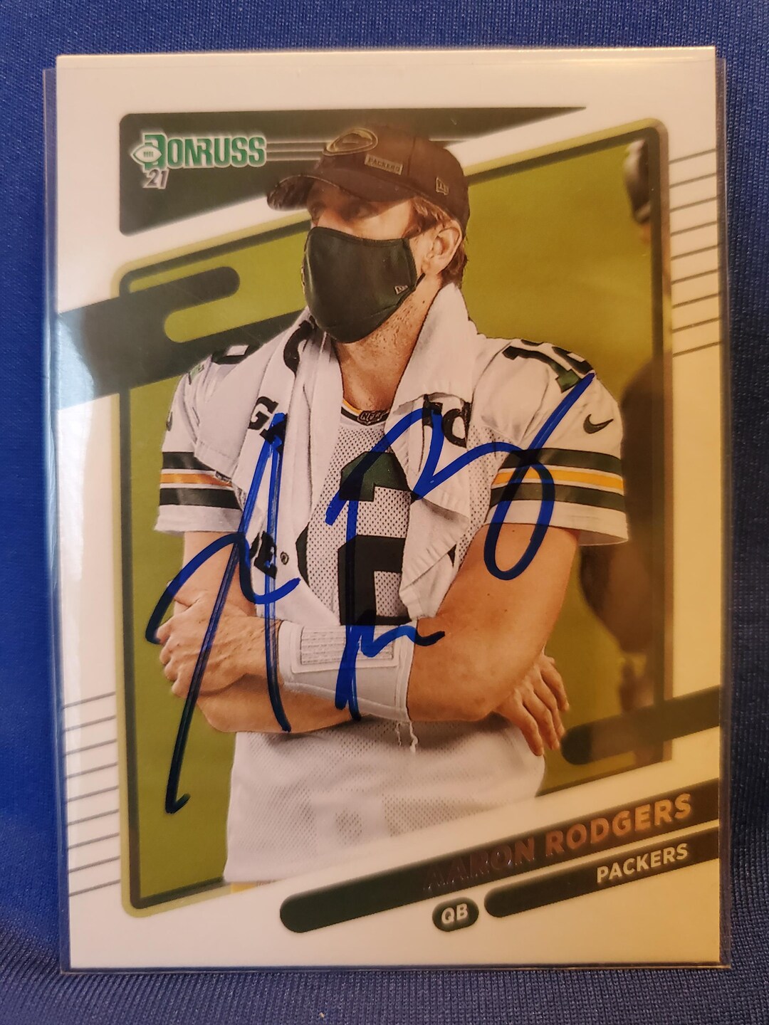 Aaron Rodgers Authentic Hand Signed 2021 Donruss Card Autographed ...