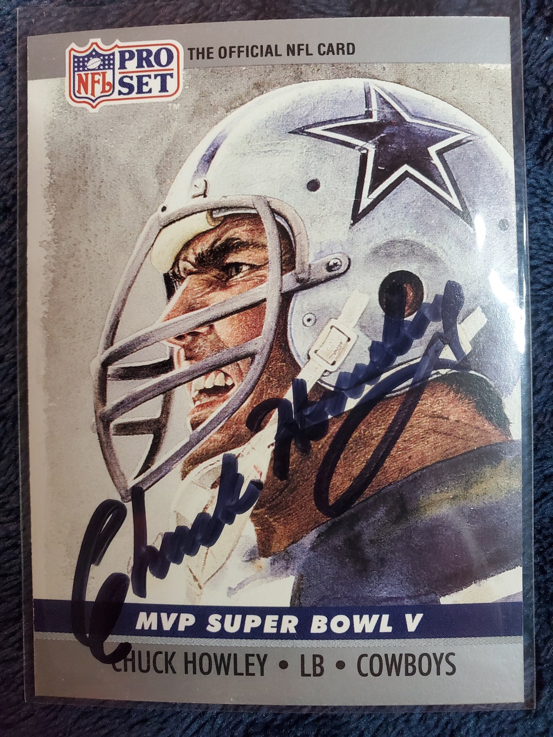 Chuck Howley Authentic Hand Signed 1990 Pro Set Football Card ...