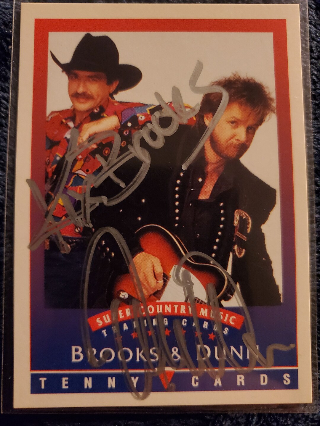 Brooks & Dunn Authentic Hand Signed 1992 Tenny Cards Super Country ...