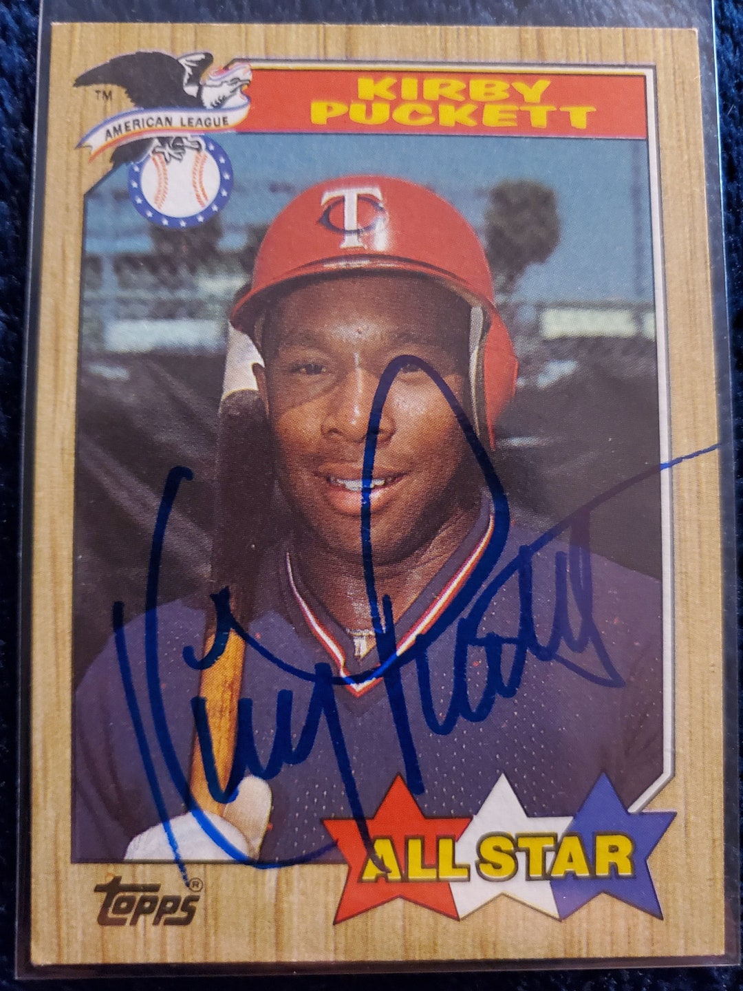 Kirby Puckett Authentic Hand Signed 1987 Topps Baseball Card HOF ...