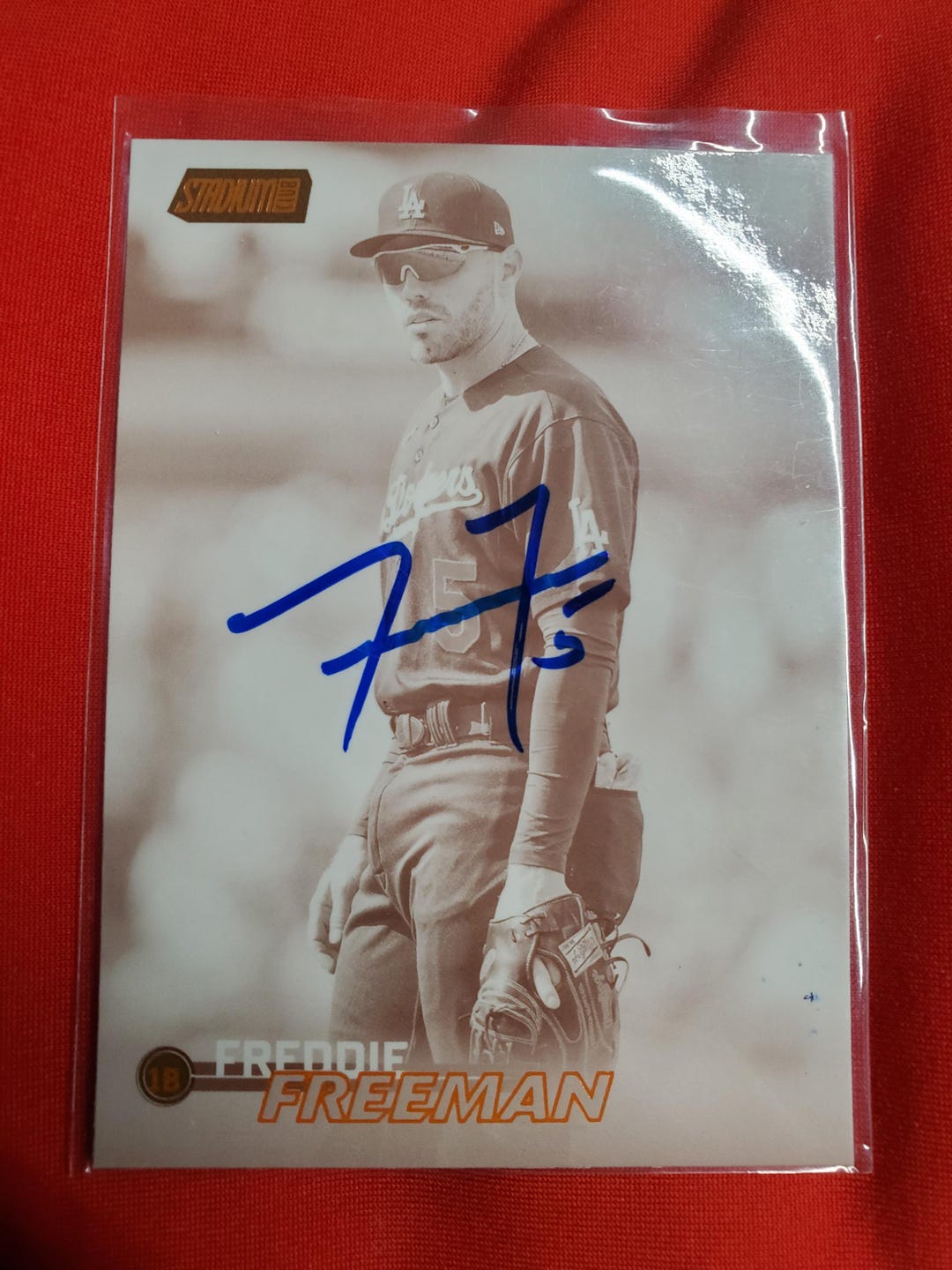 Freddie Freeman Authentic Hand Signed 2023 Topps Baseball Card ...