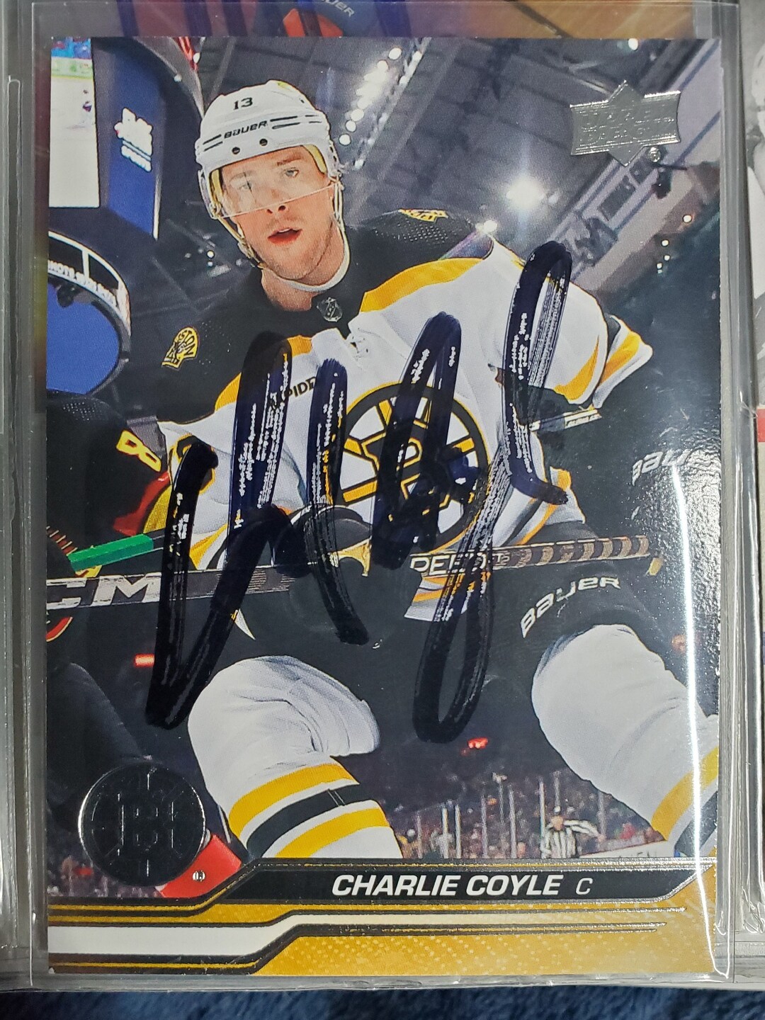 Charlie Coyle Authentic Hand Signed 2023 Upper Deck Hockey Card ...