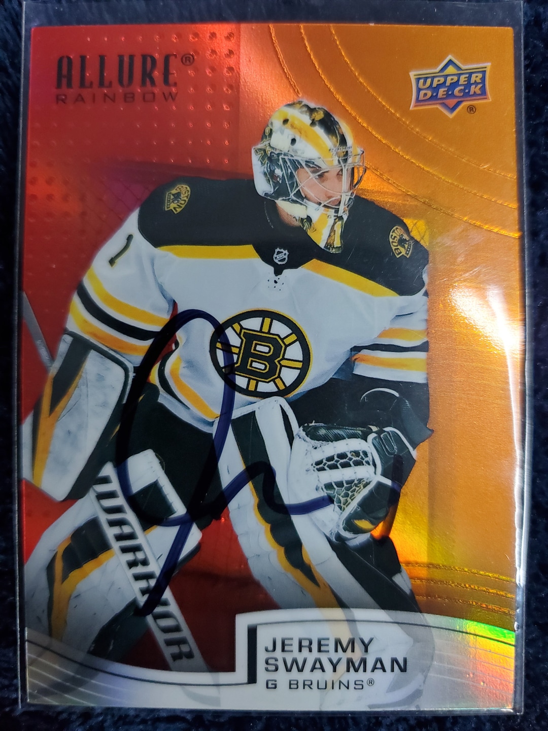 Jeremy Swayman Authentic Hand Signed 2021 Upper Deck Allure ...