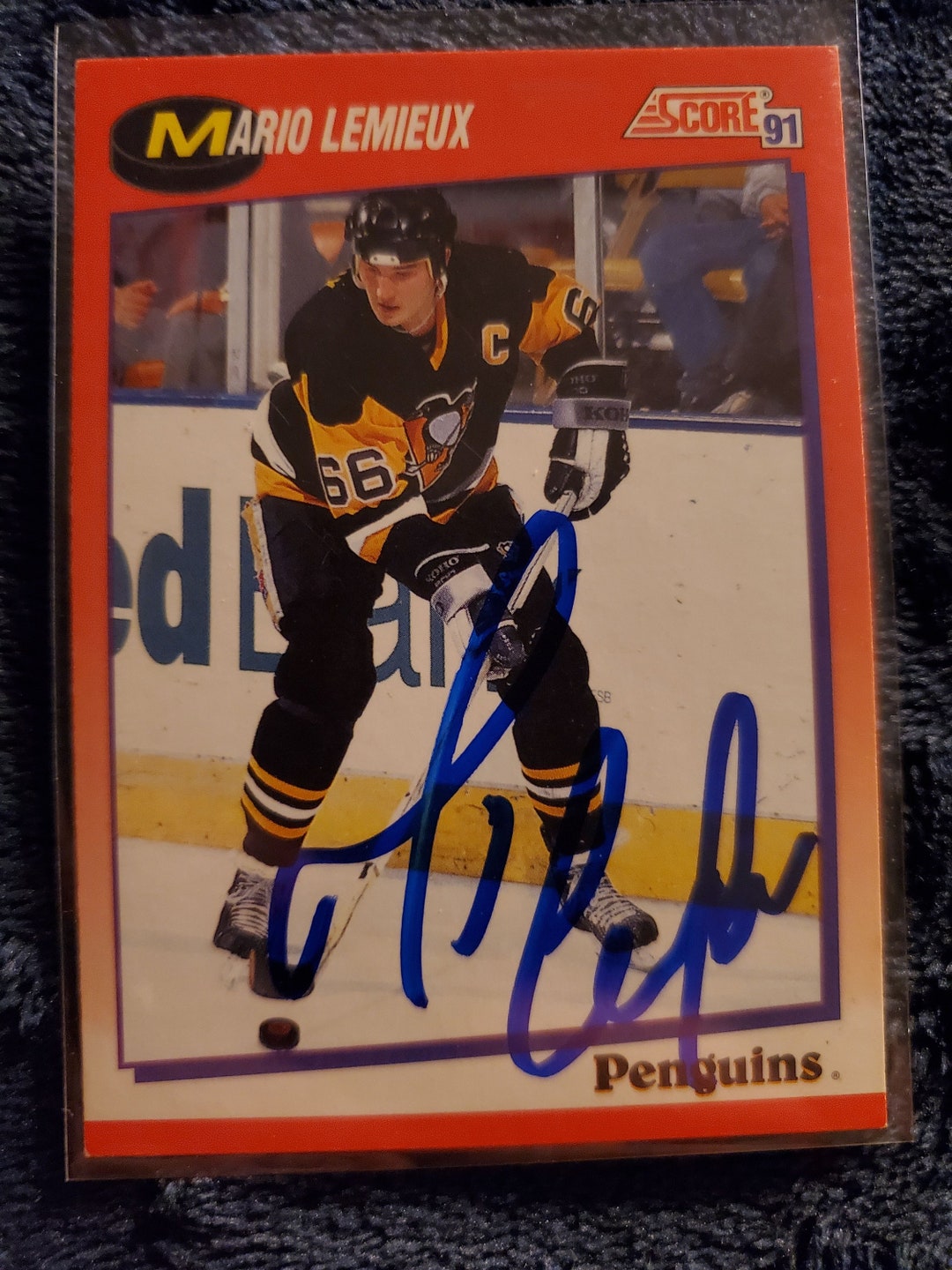 Mario Lemieux Authentic Hand Signed 1991 Score Card - Etsy