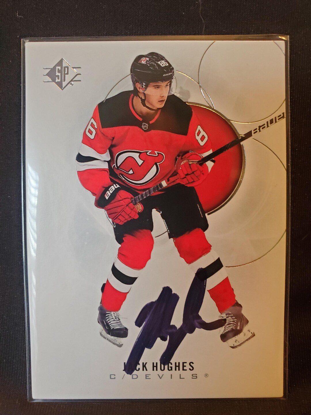 Jack Hughes Authentic Hand Signed 2020 Upper Deck SP Hockey Card ...