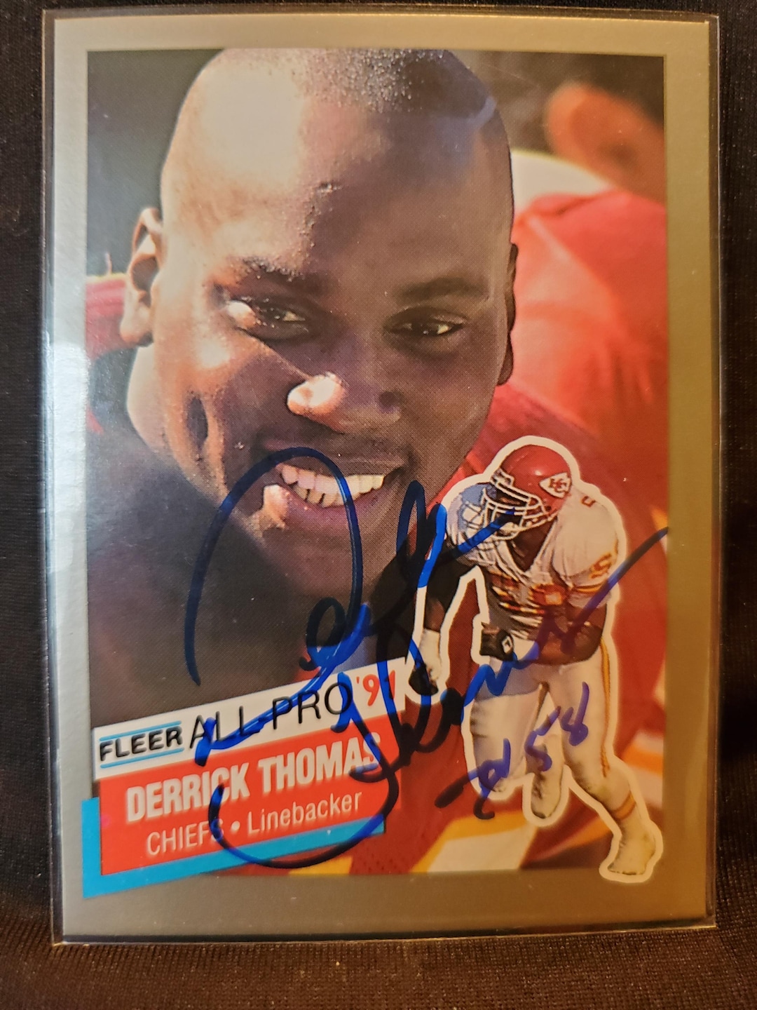 Derrick Thomas Authentic Hand Signed 1991 Fleer Card Autographed ...