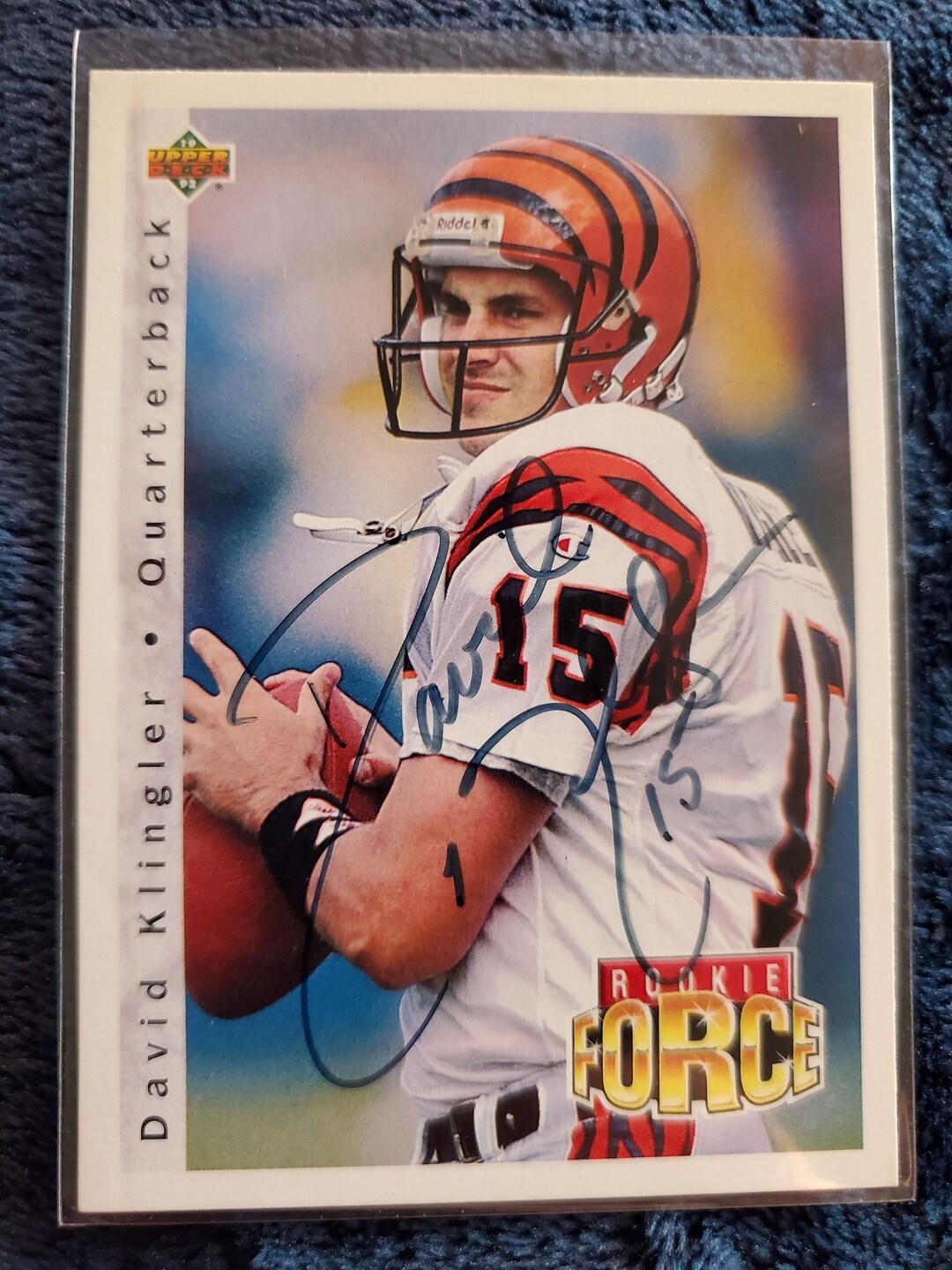David Klinger Authentic Hand Signed 1993 Upper Deck Rookie Force Card ...