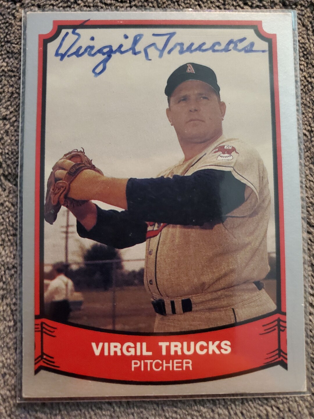 Virgil Trucks Authentic Hand Signed 1989 Pacific Baseball Card Original ...