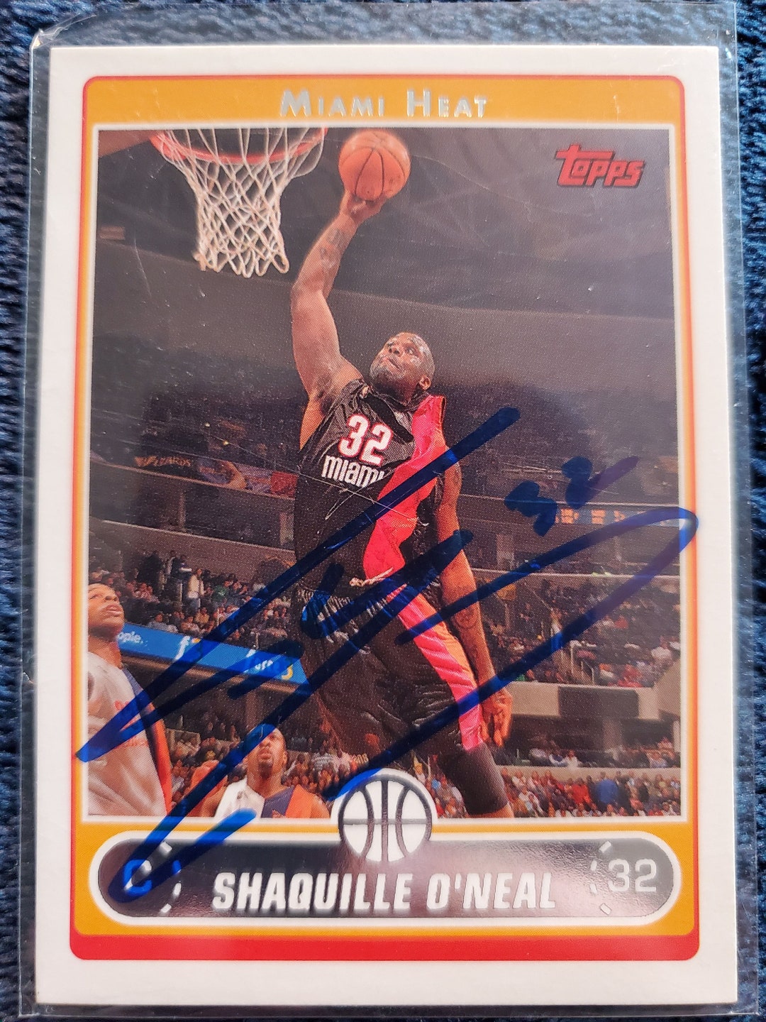 Shaquille O'neal Authentic Hand Signed 2006 Topps Basketball Card ...