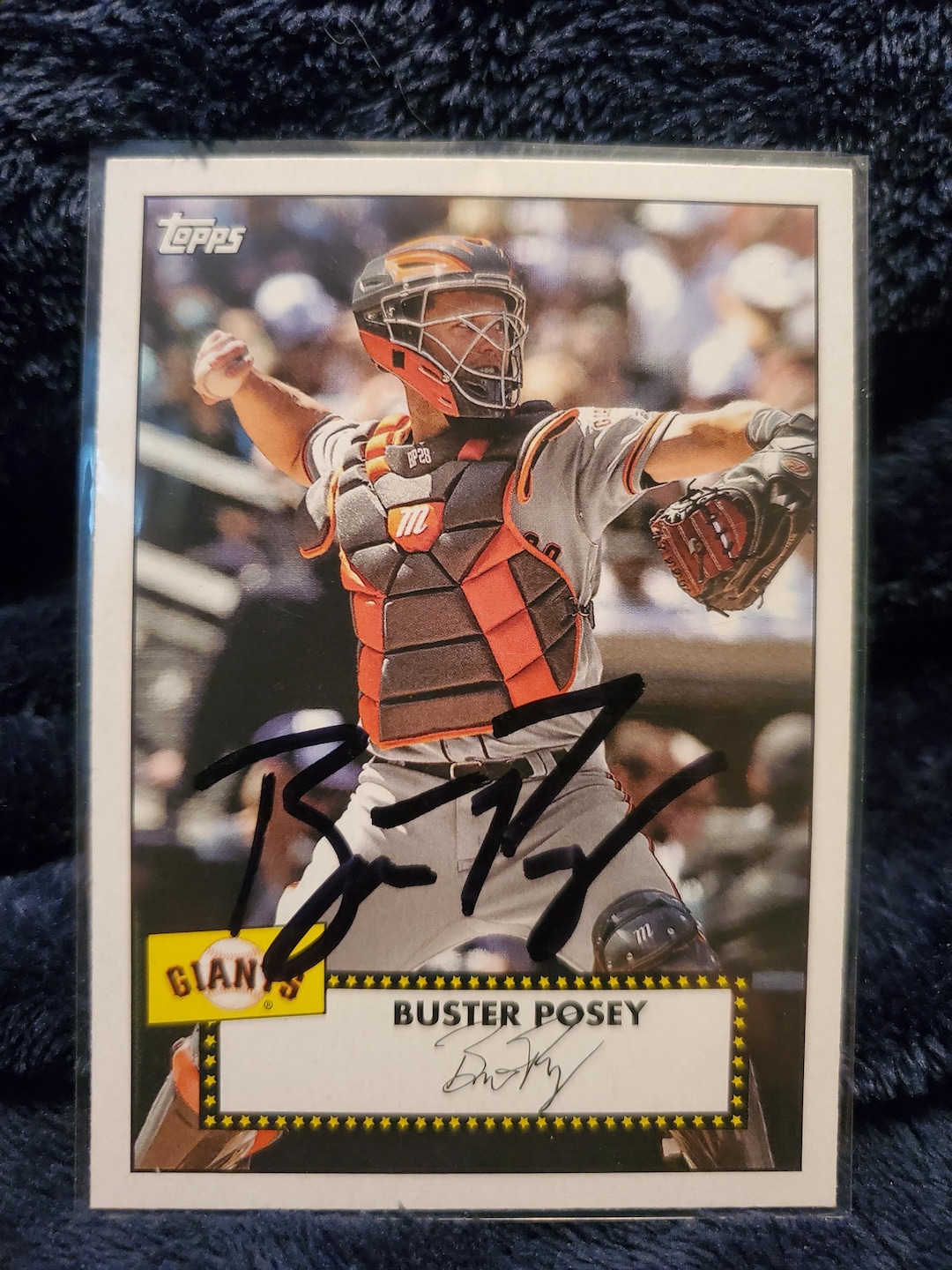 Buster Posey Authentic Hand Signed Topps Baseball Card San Francisco ...
