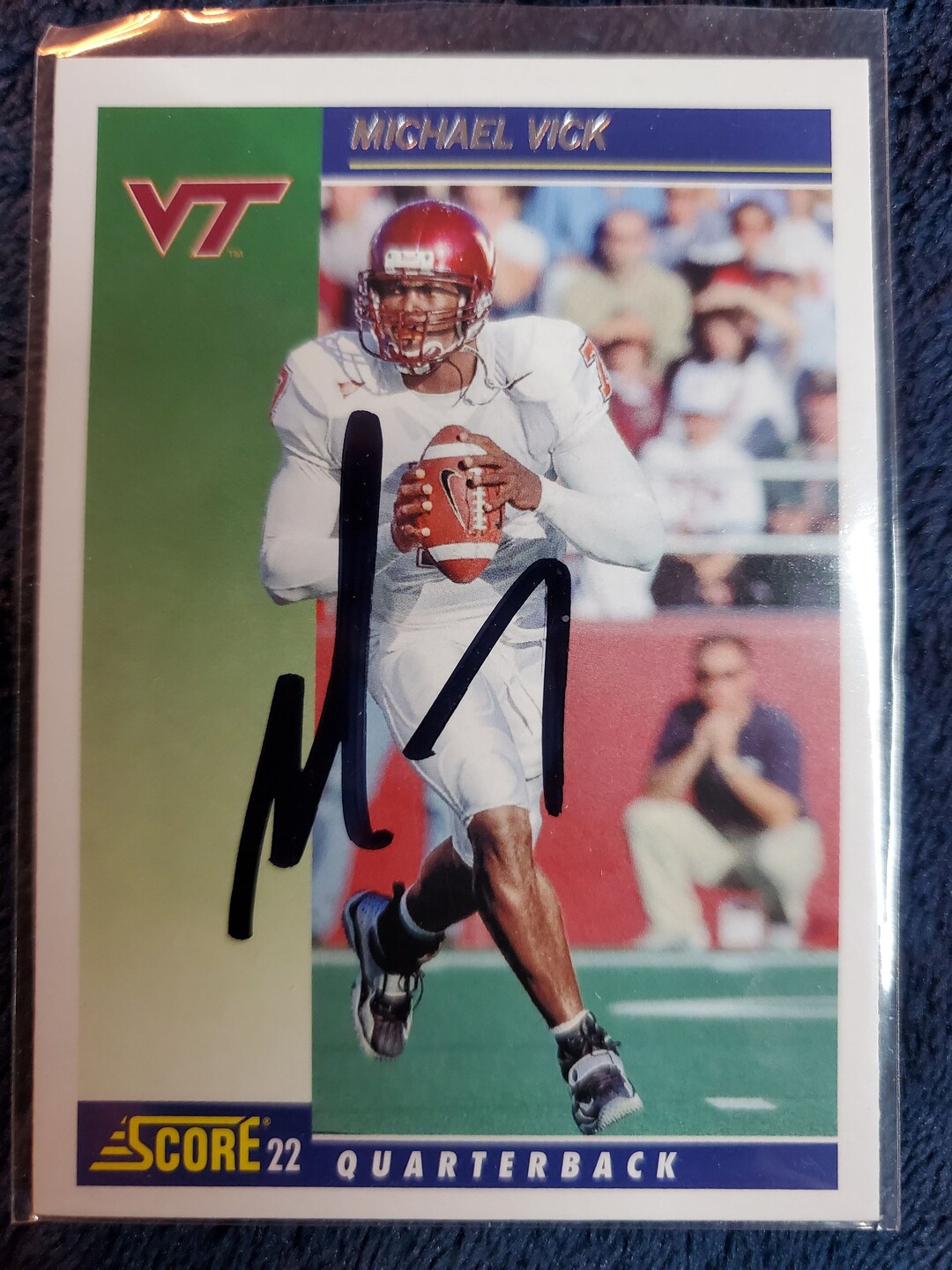 Michael Vick Authentic Hand Signed 2022 Score Card Autographed HOF NY ...